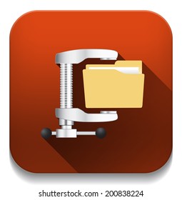 Illustration Computer Zip Folder Icon Long: เวกเตอร์สต็อก (ปลอดค่า ...