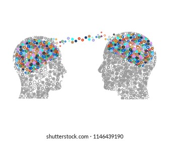1,274 Two people connecting mind Images, Stock Photos & Vectors ...