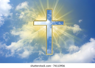 Faded Red Cross On Church Roof Stock Photo (Edit Now) 1518451409