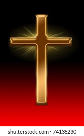 Illustration Cross Rays Stock Illustration 74135230