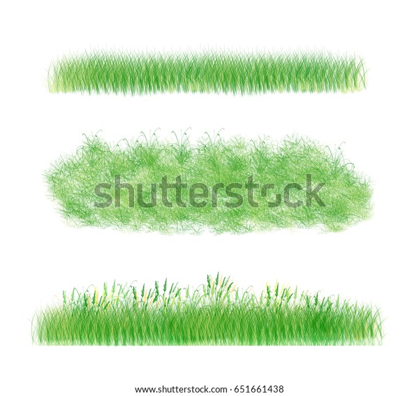 Illustration Cute Grass Set Various Style: ilustración de stock ...