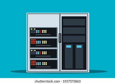 Illustration Data Center Server Rack Stock Illustration 1937375863 ...