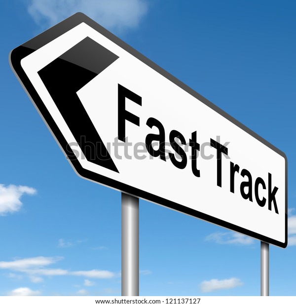 Illustration Depicting Roadsign Fast Track Concept Stok İllüstrasyon ... Illustration Depicting Roadsign Fast Track Concept Stok İllüstrasyon ...