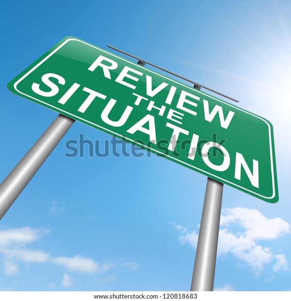 Illustration Depicting Roadsign Review Situation Concept Stock ... Illustration Depicting Roadsign Review Situation Concept Stock ...