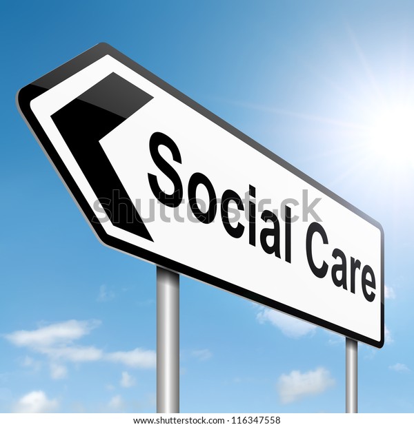 Illustration Depicting Roadsign Social Care Concept Stock Illustration ... Illustration Depicting Roadsign Social Care Concept Stock Illustration ...