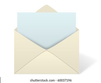 Illustration Envelope Open Emerging Piece Paper Stock Illustration ...