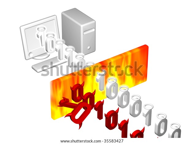 Illustration Firewall Good Bad Data Stock Illustration 35583427 ...