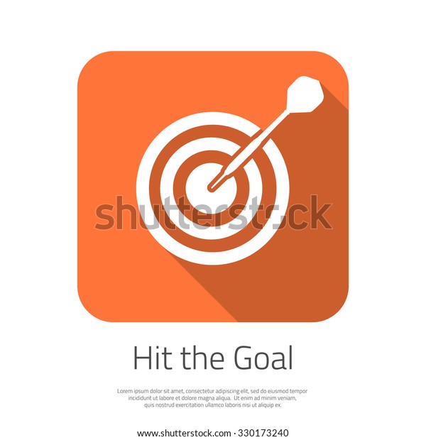 Illustration Flat Vector Target Hit Goal Stock Illustration 330173240 ...