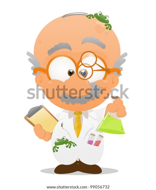 Illustration Funny Scientist Stock Illustration 99056732