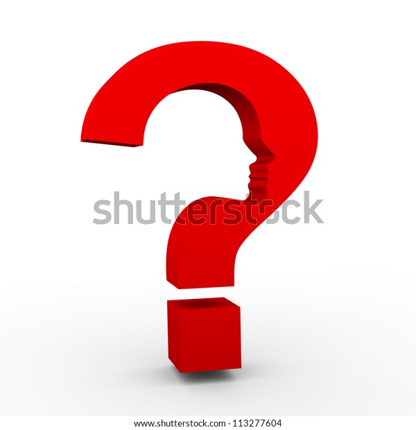 Illustration Human Face Question Mark Symbol Stock Illustration ...