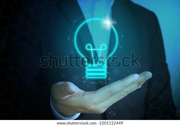 Illustration Light Bulb Future Technology Floating Stock Illustration ...