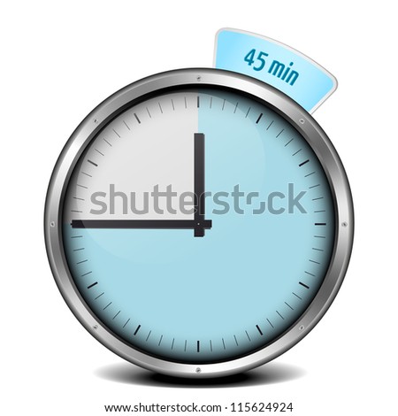 Illustration Metal Framed 45 Min Timer Stock Illustration 115624924 ...