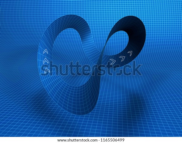 Illustration Mobius Strip 3d Model Grid Stock Illustration 1165506499 ...