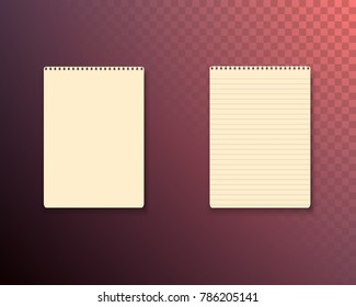 Illustration Notepad Set Realistic Empty Notepad Stock Illustration ...