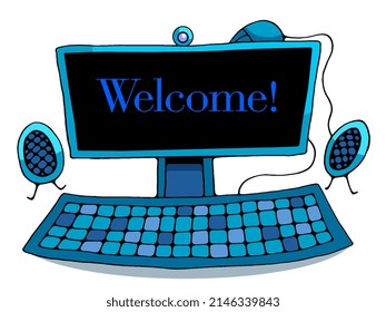 Illustration Old Computer System Stock Illustration 2146339843 ...