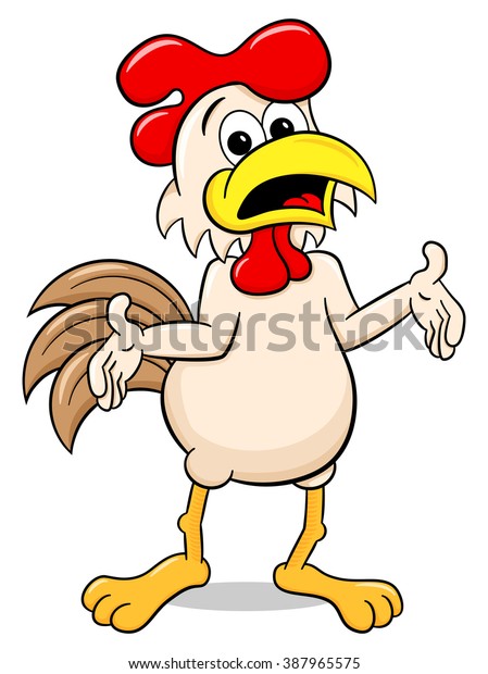 Illustration Perplexed Cartoon Chicken Stock Illustration 387965575 ...