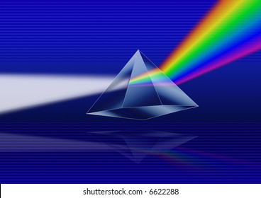 Illustration Prism Refracting Light Stock Illustration 6622288 ...
