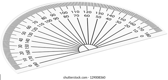 Protractor Angles Degree Measuring Tool Vector Stock Vector (Royalty ...