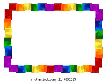 Illustration Rectangular Frame 6 Rainbowcolored Recta Stock ...