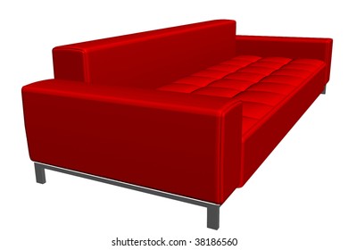 Illustration Red Texture Sofa Isolated On Stock Illustration 38186560 ...