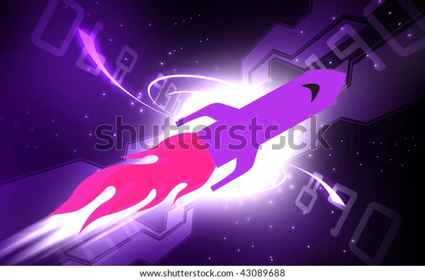 Illustration Rocket Flames Stock Illustration 43089688 | Shutterstock