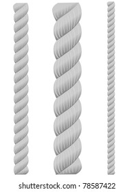 Realistic Detailed 3d Different Twisted Steel Stock Vector (Royalty ...