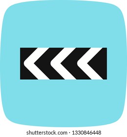 Sharp Deviation Route Sign Icon Traffic Stock Vector (Royalty Free ...
