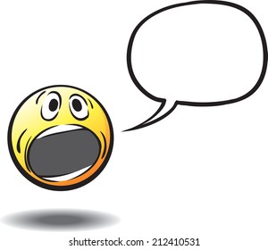 Illustration Shouting Face Speech Bubble Stock Illustration 212410531 ...