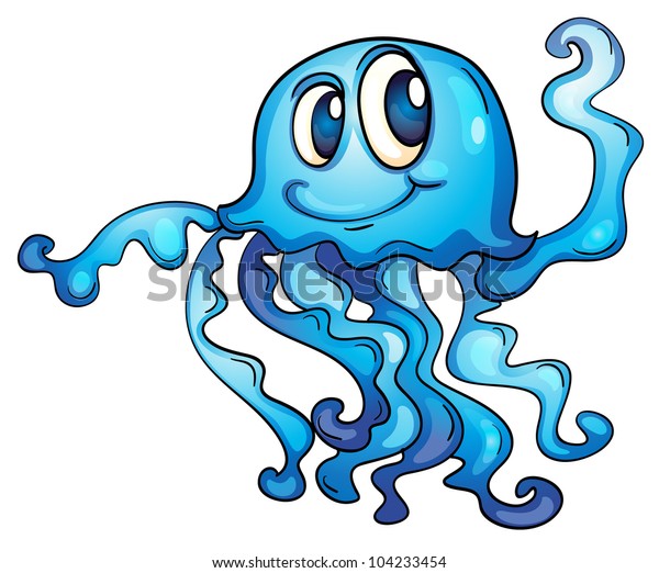 Illustration Simple Jellyfish Eps Vector Format Stock Illustration ...
