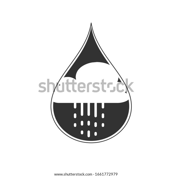 Illustration Simple Rain Cloud Stock Illustration 1661772979 | Shutterstock