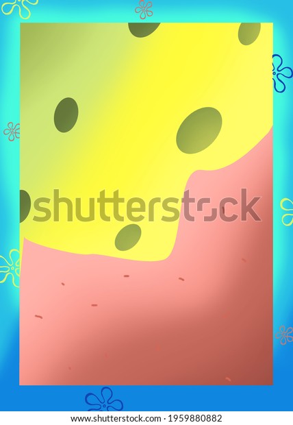 Illustration Spongebob Patrick Star Texture: стоковая иллюстрация ...