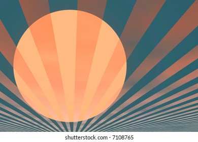 Illustration Sun Disk Rays Shooting Out Stock Illustration 7108765 ...