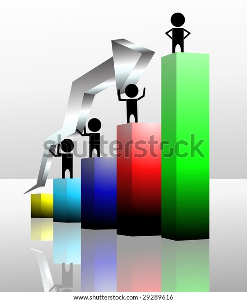 Illustration Team Work Graph Stock Illustration 29289616 | Shutterstock