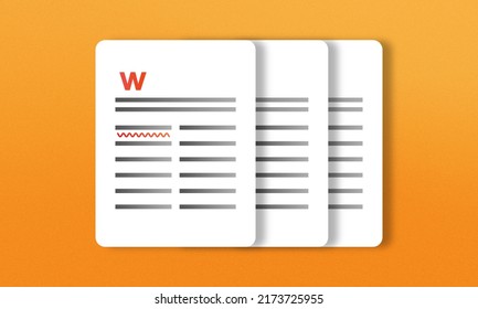 Illustration Text Documents Written Sheets Paper Stock Illustration ...