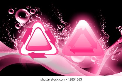 Illustration Two Triangle Arrows Stock Illustration 42854563 | Shutterstock