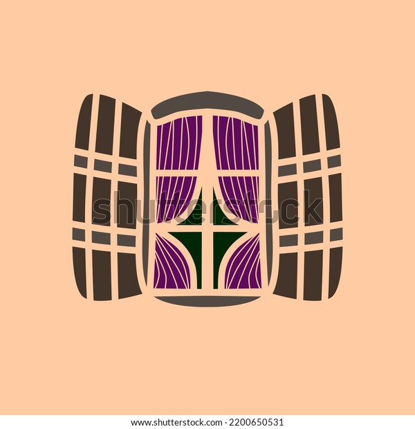 Illustration Window Schematic Representation Window Window Stock ...