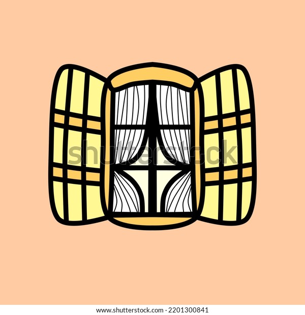 Illustration Window Schematic Representation Window Window Stock ...