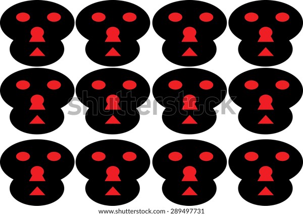 Illustrator Background Cartoon Face Shape 스톡 일러스트 289497731 | Shutterstock