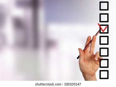 Image Check List Red Mark Stock Illustration 100103147 | Shutterstock