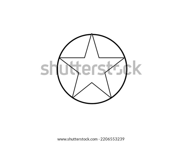 Image Circle Star Symbol Icon Stock Illustration 2206553239 | Shutterstock