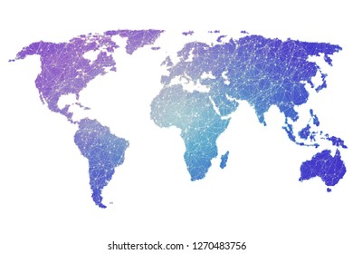 Image Complete World Map All Continents Stock Illustration 1270483756 ...