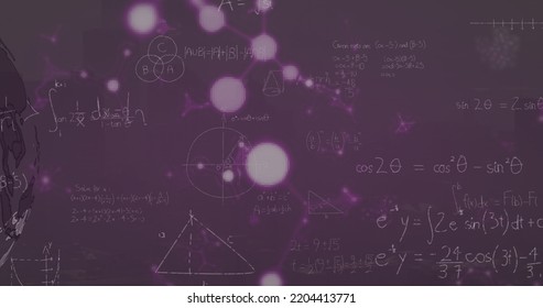 Image Data Science Formulas Molecules Globe Stock Illustration ...