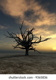 Image Dead Tree Within Barren Wilderness Stock Illustration 9365836 ...