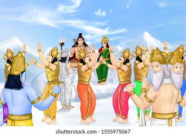3,827 Shiva parvati Images, Stock Photos & Vectors | Shutterstock