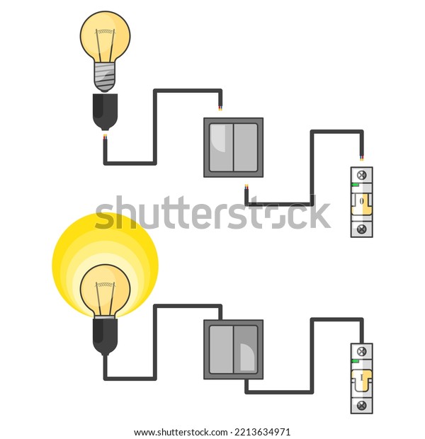 Image Electrical Circuit Light Bulb Connected Stock Illustration ...