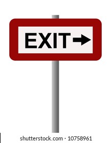 Image Exit Sign Arrow Pointing Right Stock Illustration 10758961 ...