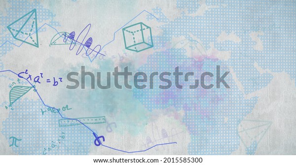 Image Floating Diagrams World Map Floating Stock Illustration ...