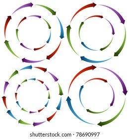 Vector Circle Arrows Infographic Template Diagram Stock Vector (Royalty ...