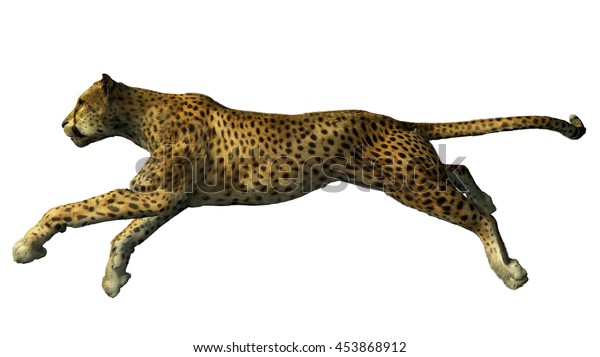 Image Gepard 3d Illustration: ilustracja stockowa 453868912 | Shutterstock