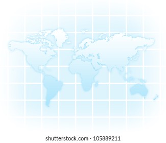 Image Light Blue World Map Stock Illustration 105889211 | Shutterstock